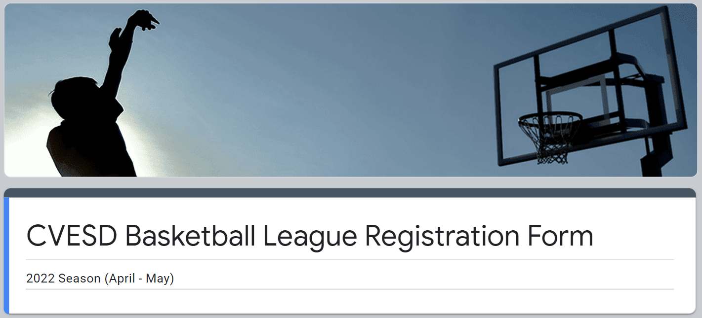 REGISTRATION IS NOW OPEN – CVESD BASKETBALL LEAGUE